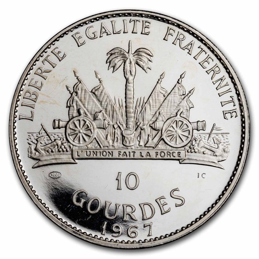 Buy 1967 Haiti Silver 10 Gourdes Proof | APMEX