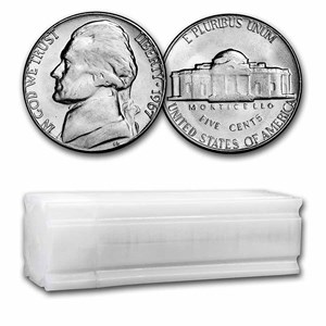 Buy 1967 Jefferson Nickel 40-Coin Roll BU | APMEX