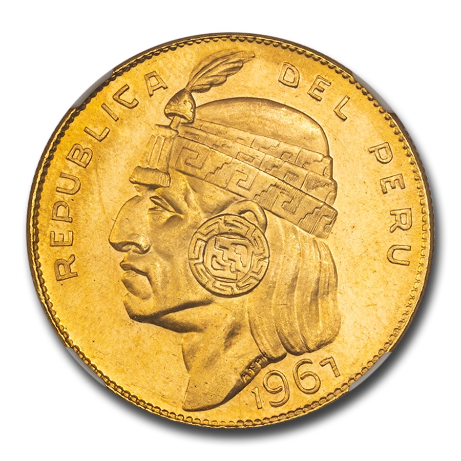 Buy 1967 Peru Republic Gold 50 Soles MS-66+ NGC | APMEX