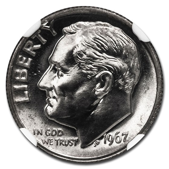 Buy 1967 Roosevelt Dime MS-67 NGC (SMS, FT) | APMEX
