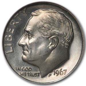 Buy 1967 Roosevelt Dime SMS MS-67 NGC | APMEX
