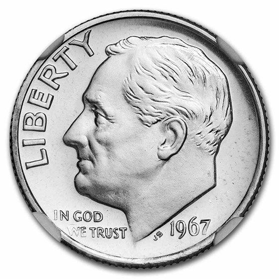 Buy 1967 Roosevelt Dime SMS MS-68 CAM NGC | APMEX