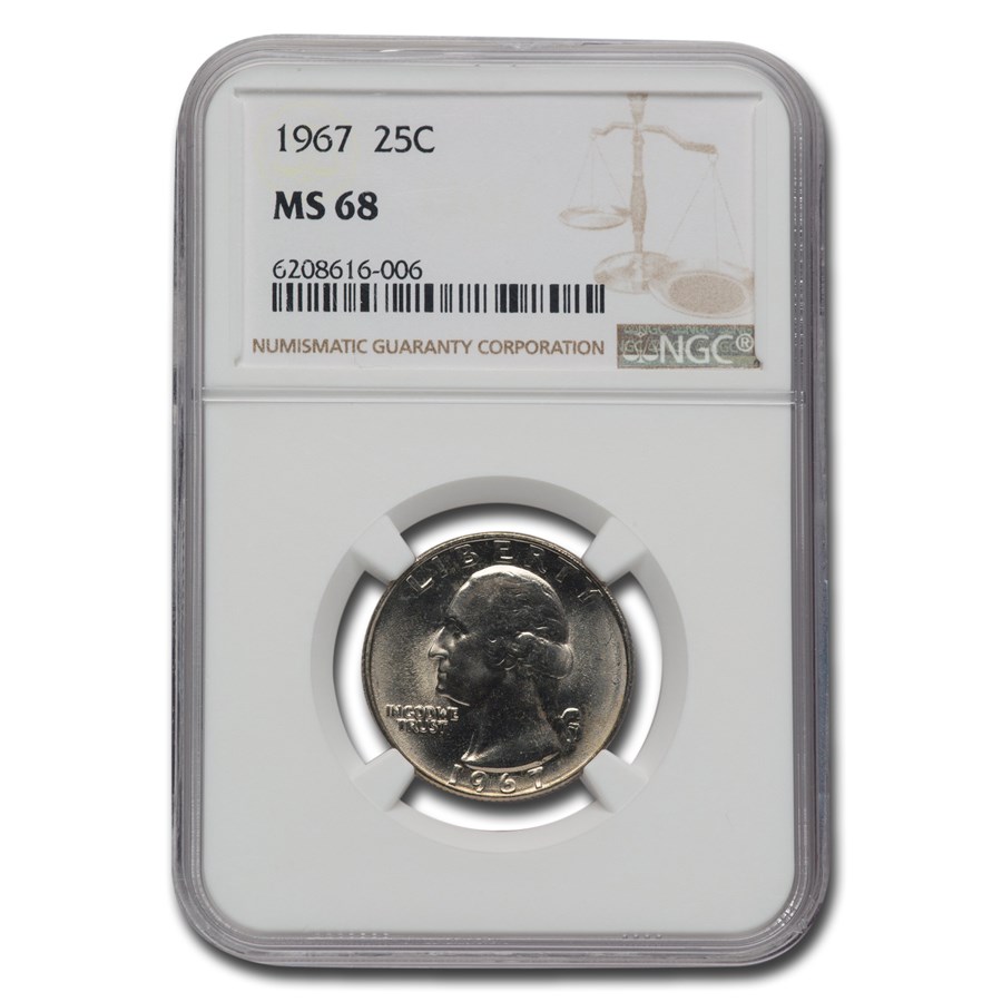 Buy 1967 Washington Quarter MS-68 NGC | APMEX