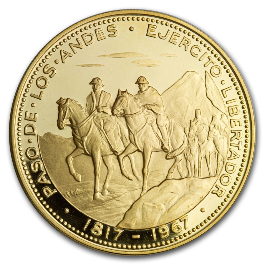 Buy 1968 Chile Gold 200 Pesos 150th Anniversary of San Martin Proof | APMEX