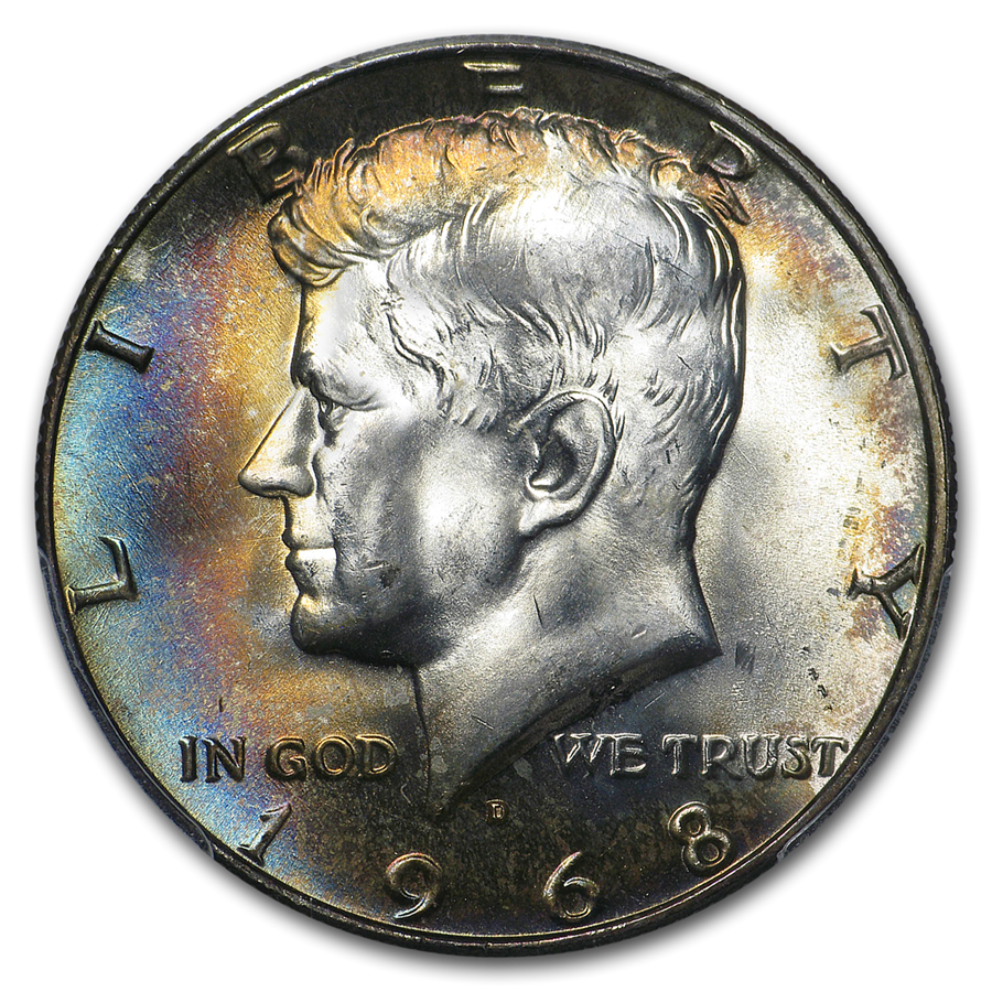 Buy 1968-D Kennedy Half Dollar MS-65 PCGS (Beautifully Toned) | APMEX