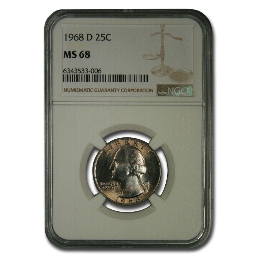 Buy 1968-D Washington Quarter MS-68 NGC | APMEX