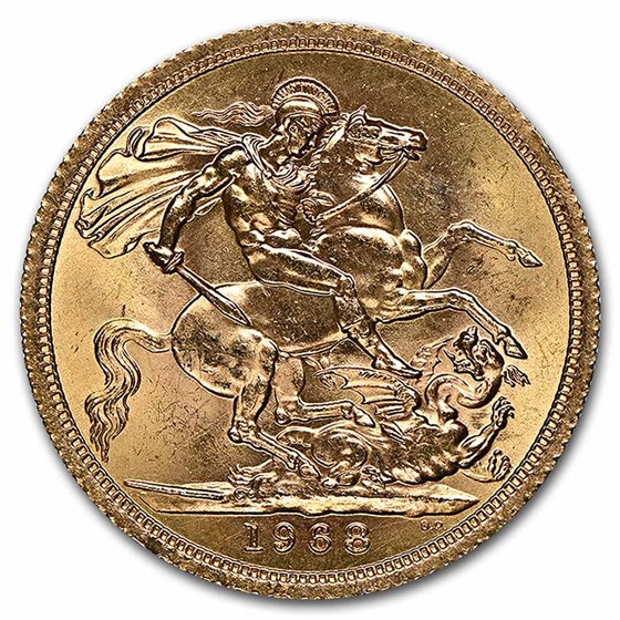 Buy 1968 Great Britain Gold Sovereign Elizabeth II MS-64 PCGS (ER II ...