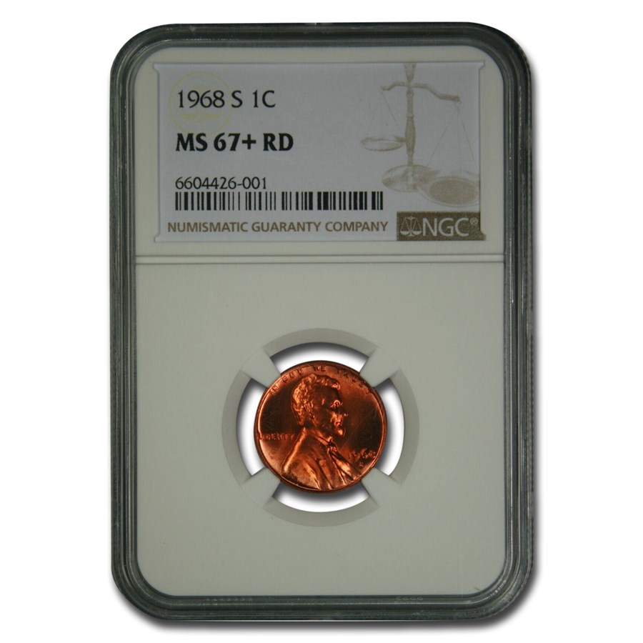 Buy 1968-S Lincoln Cent MS-67+ NGC (Red) | APMEX
