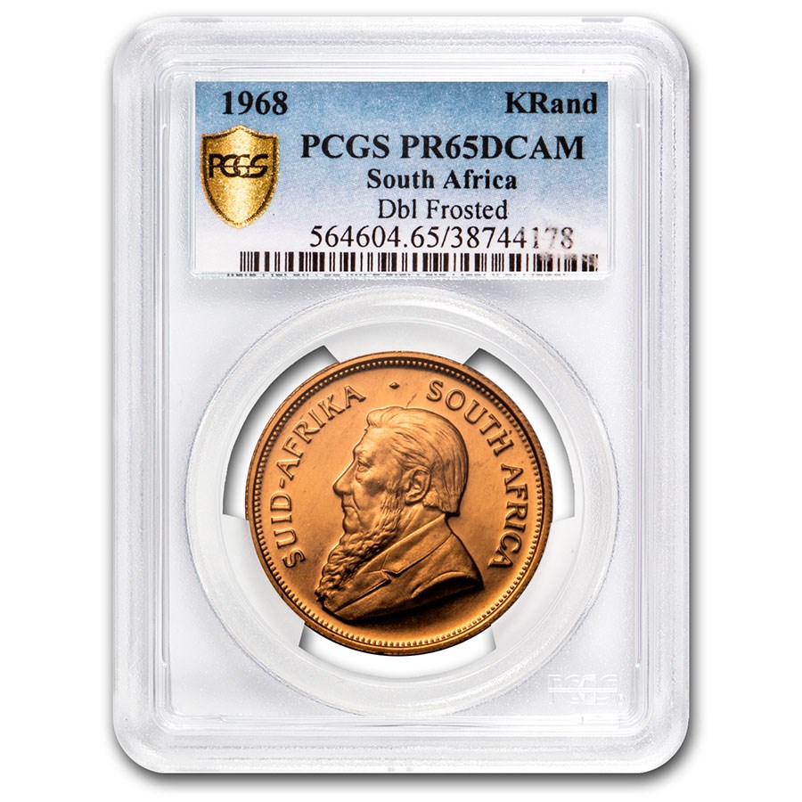 Buy 1968 South Africa 1 oz Gold Krugerrand PR-65 PCGS (DBL Frosted) | APMEX