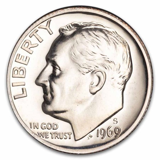 Buy 1969-S Roosevelt Dime 50-Coin Roll Proof | APMEX