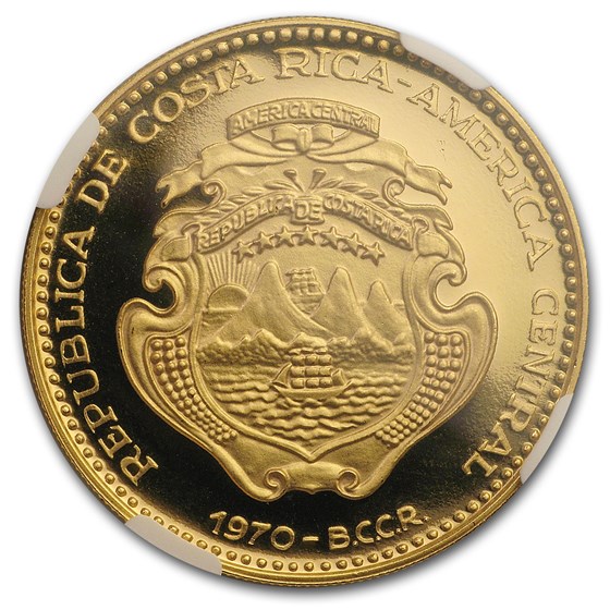 Buy 1970 Costa Rica Gold 100 Colones Indigenous Art of Gold PF-68 NGC ...