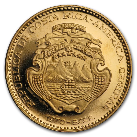 Buy 1970 Costa Rica Gold 100 Colones Indigenous Art of Gold Proof | APMEX