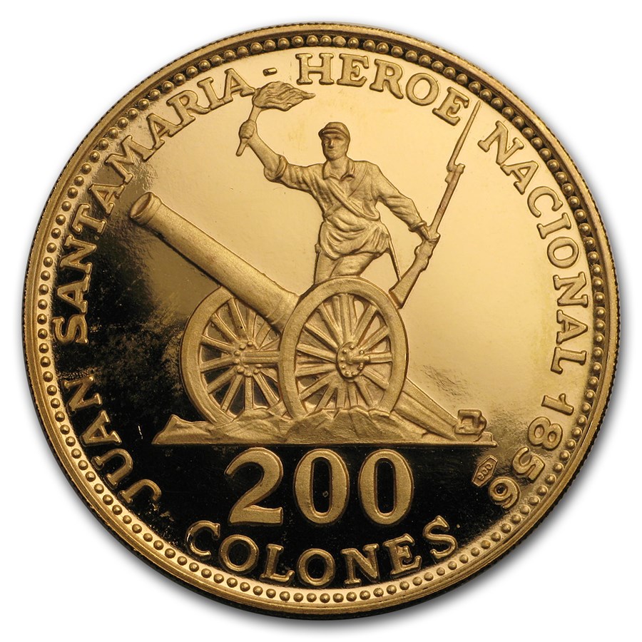 Buy 1970 Costa Rica Gold 200 Colones Juan Santamaria Proof | APMEX