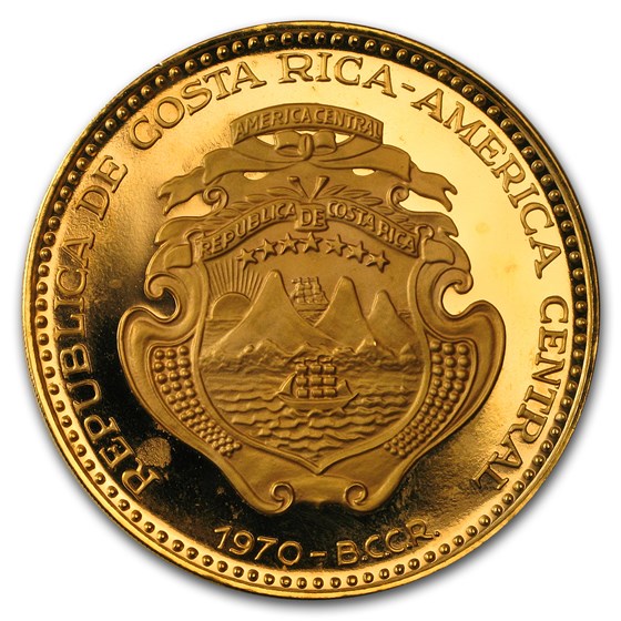 Buy 1970 Costa Rica Gold 500 Colones Jesus Jimenez Proof | APMEX