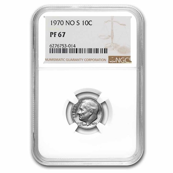 Buy 1970 Roosevelt Dime PF-67 NGC (No S) | APMEX