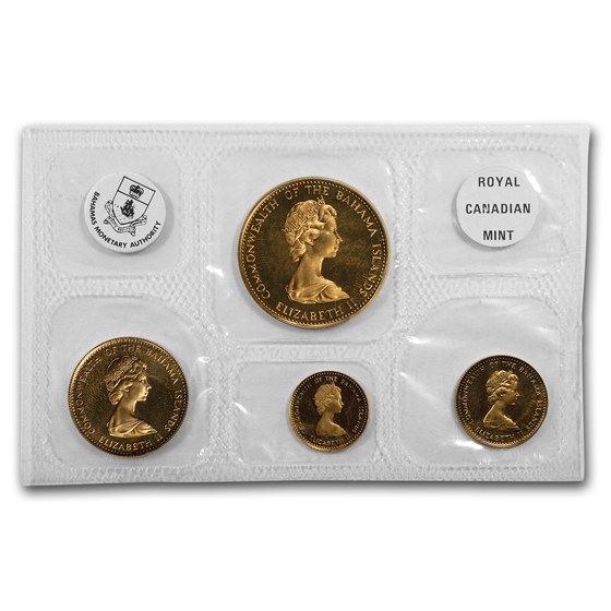 Buy 1971-1972 Bahamas 4-Coin Gold Proof Set (w/Box) | APMEX