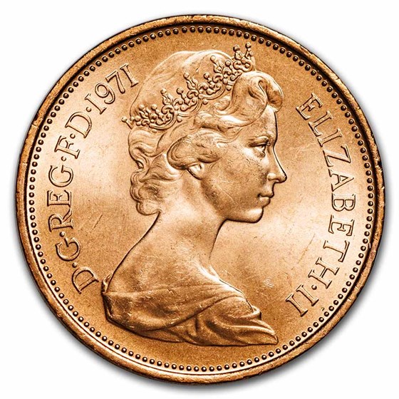 Buy 1971 Great Britain Bronze 2 New Pence BU (Red) | APMEX