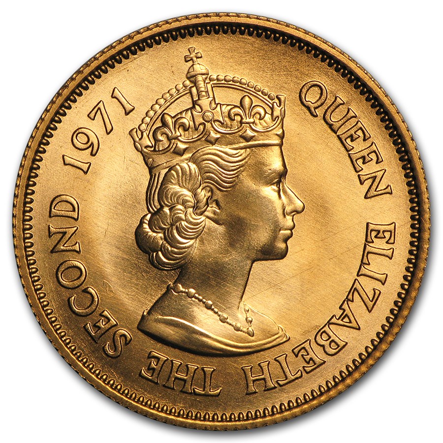 Buy 1971 Mauritius Gold 200 Rupees Romance BU | APMEX