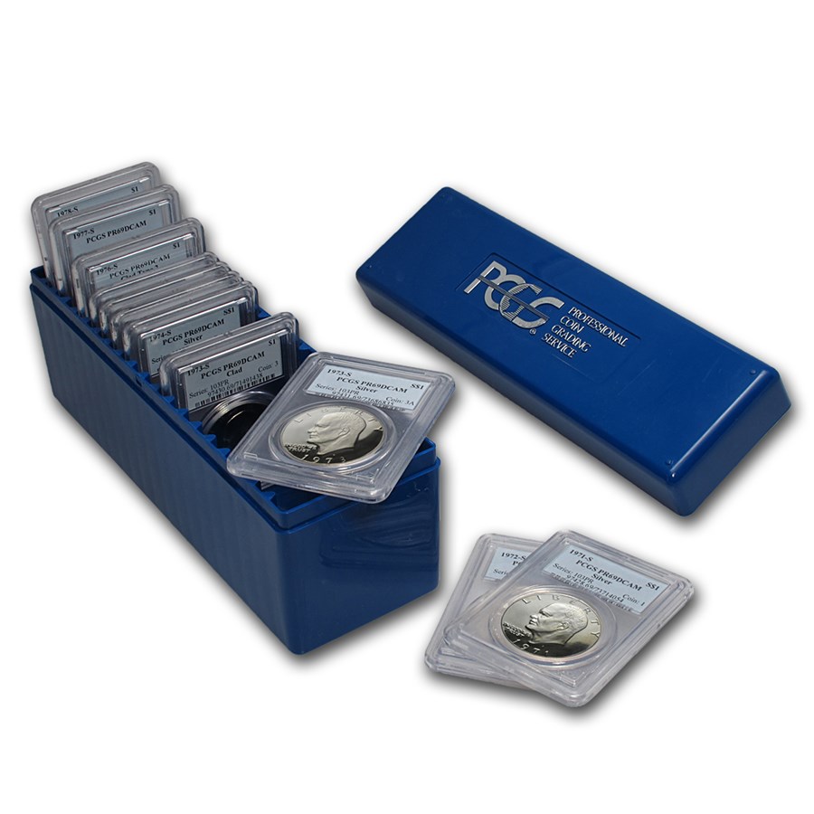 Buy 1971-S to 1978-S 11-Coin Ike Dollar Proof Set PR-69 PCGS | APMEX