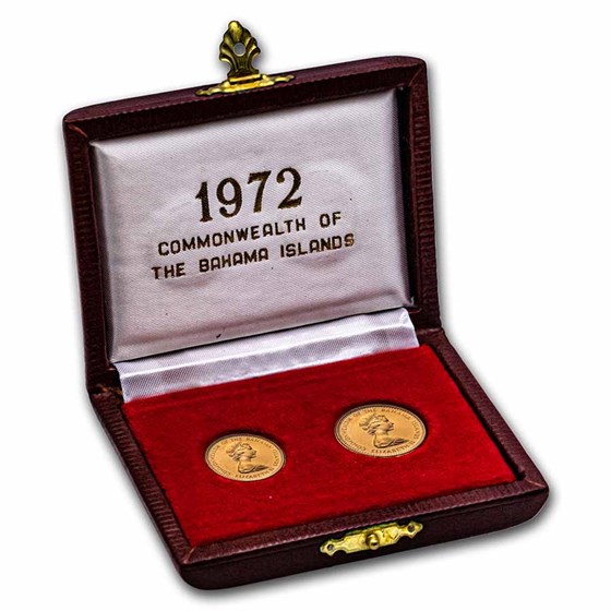Buy 1972 Bahamas 2-Coin Gold Proof Set (w/Box) | APMEX