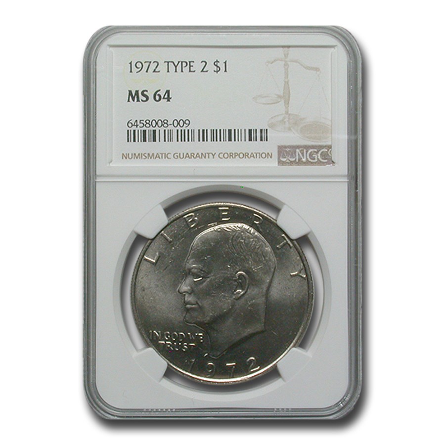 Buy 1972 Clad Eisenhower Dollar MS-64 NGC (Type-II) | APMEX