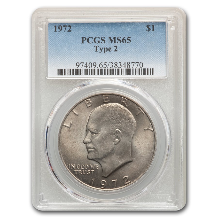 Buy 1972 Clad Eisenhower Dollar MS-65 PCGS (Type-II) | APMEX
