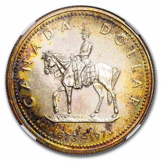 Buy 1973 Canada Silver Dollar RCMP SP-66 NGC (Beautifully Toned) | APMEX