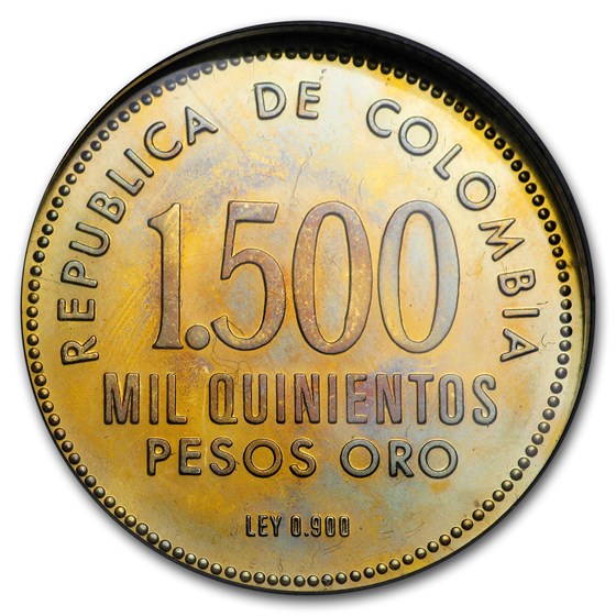 Buy 1973 Colombia Gold 1500 Pesos Gold Museum Proof w/Case | APMEX