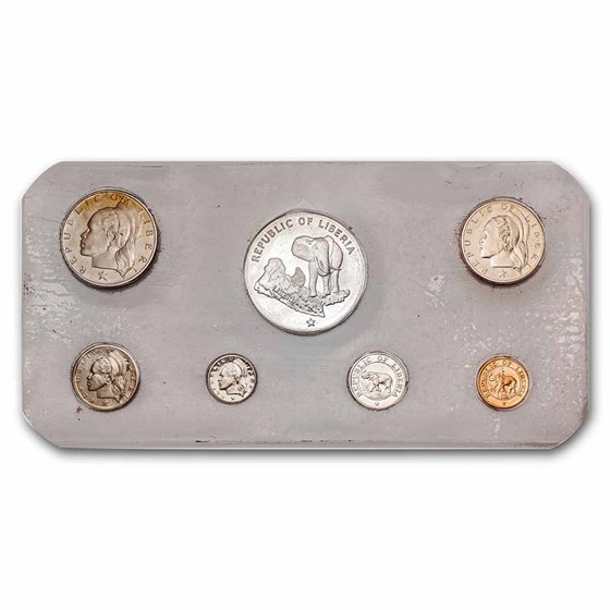 Buy 1973 Liberia 7-Coin Proof Set (w/Box) | APMEX