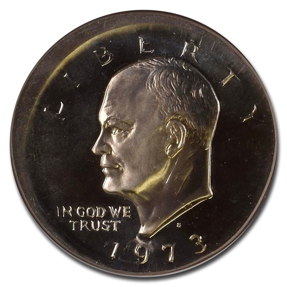 Buy 1973-S Clad Eisenhower Dollar PF-68 Broadstruck | APMEX