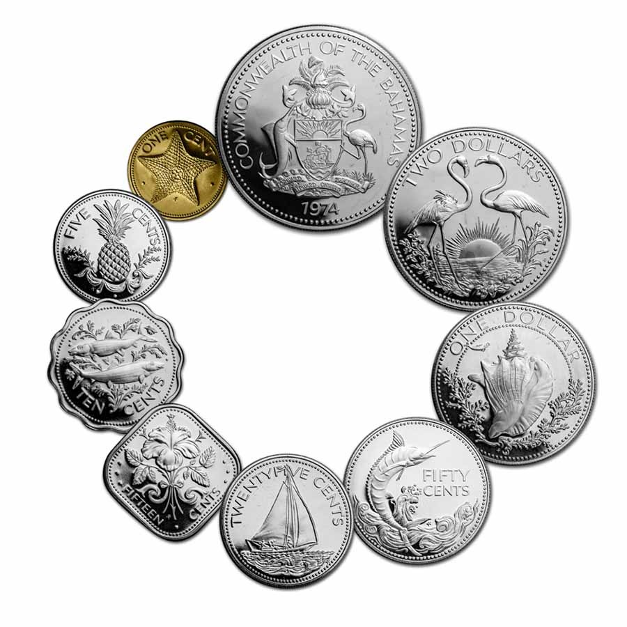 Buy 1974 Bahamas 9-Coin Proof Set (no Box/COA) | APMEX
