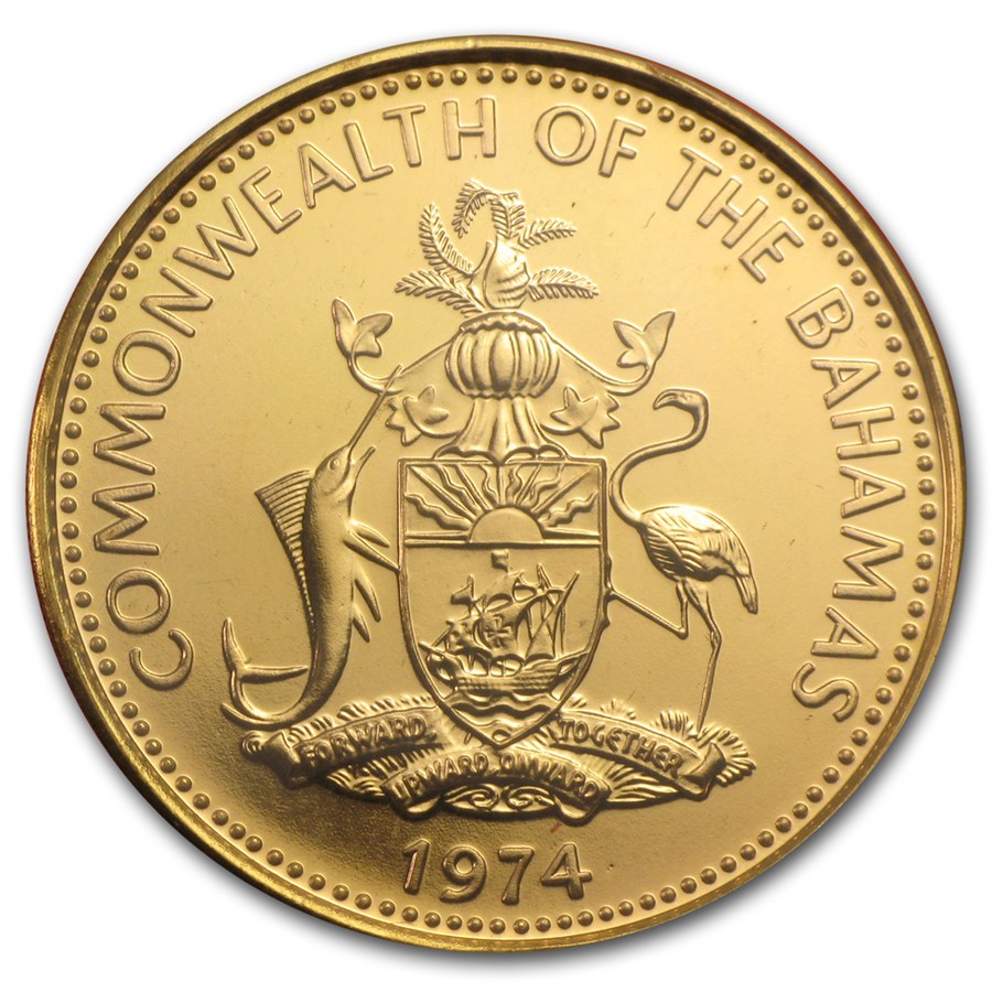 Buy 1974 Bahamas Gold 100 Dollars Specimen Flamingo | APMEX