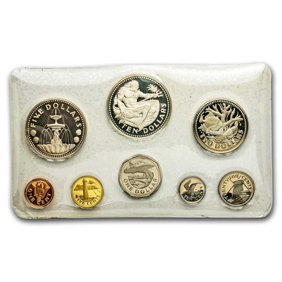 1974 Barbados 8-Coin Proof Set (w/Box)