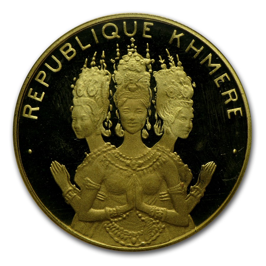 Buy 1974 Cambodia Gold 50,000 Riels Dancers Proof | APMEX