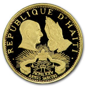 Buy 1974 Haiti Gold 200 Gourdes Pope Paul VI | APMEX