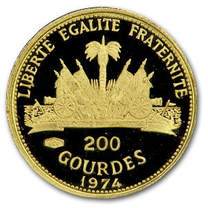 Buy 1974 Haiti Gold 200 Gourdes Pope Paul VI | APMEX