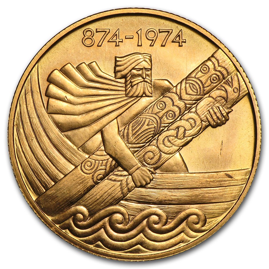 Buy 1974 Iceland Gold 10,000 Kronur 1st Settlement BU/Proof | APMEX