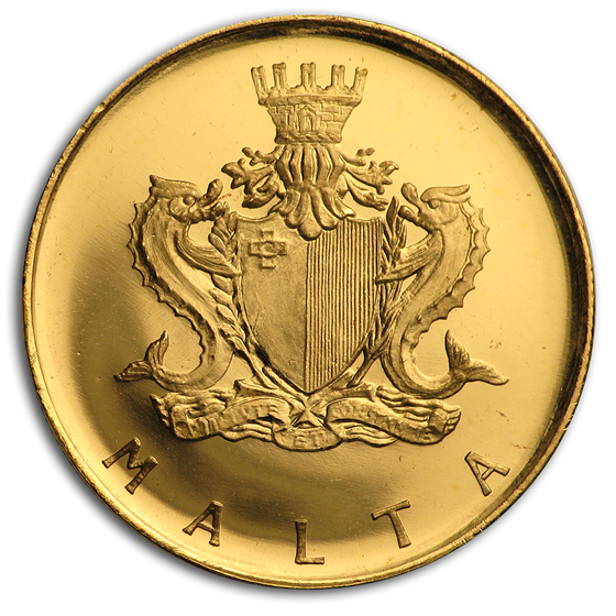 1974 Malta Gold 20 Pounds Gozo Boat BU Coin For Sale | Gold Coins from ...