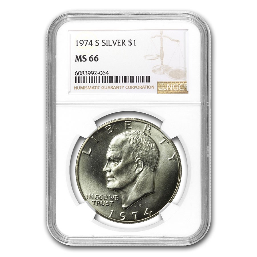 Buy 1974-S Eisenhower Silver Dollar MS-66 NGC | APMEX
