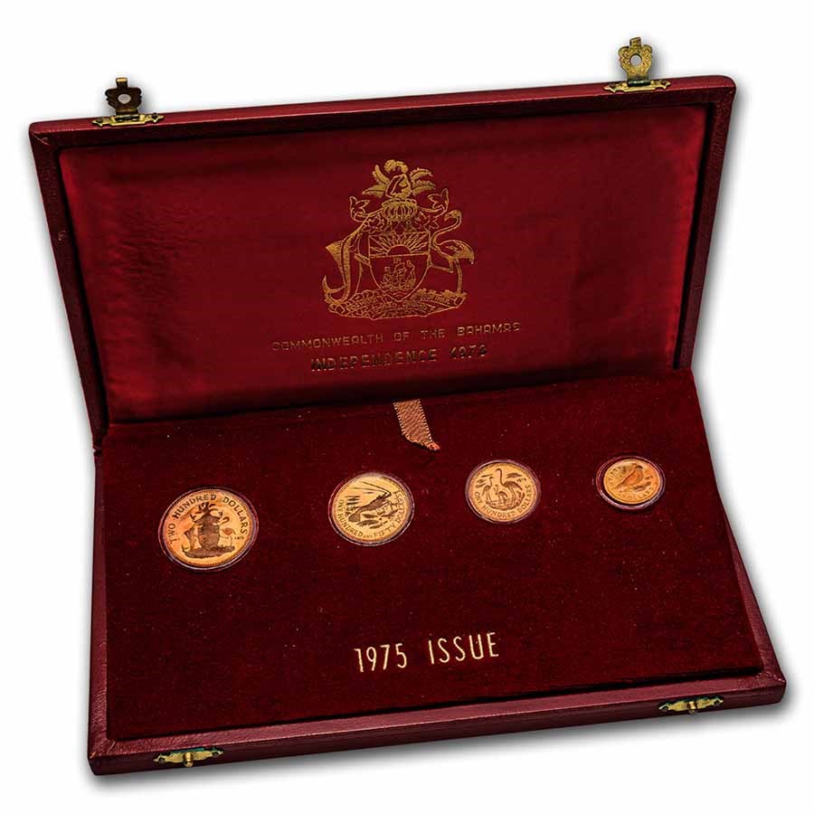 Buy 1975 Bahamas 4-Coin Gold Proof Set (w/Box) | APMEX