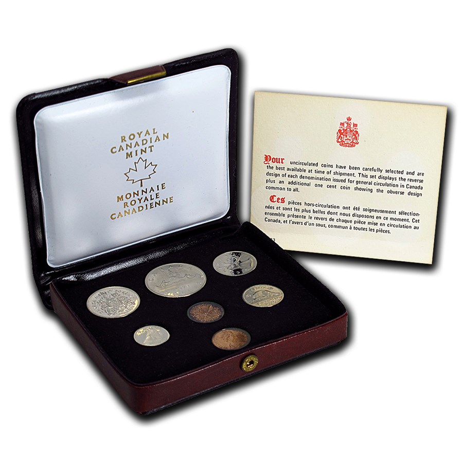 Buy 1975 Canada 7 Coin Nickel Custom Set Red Case | APMEX
