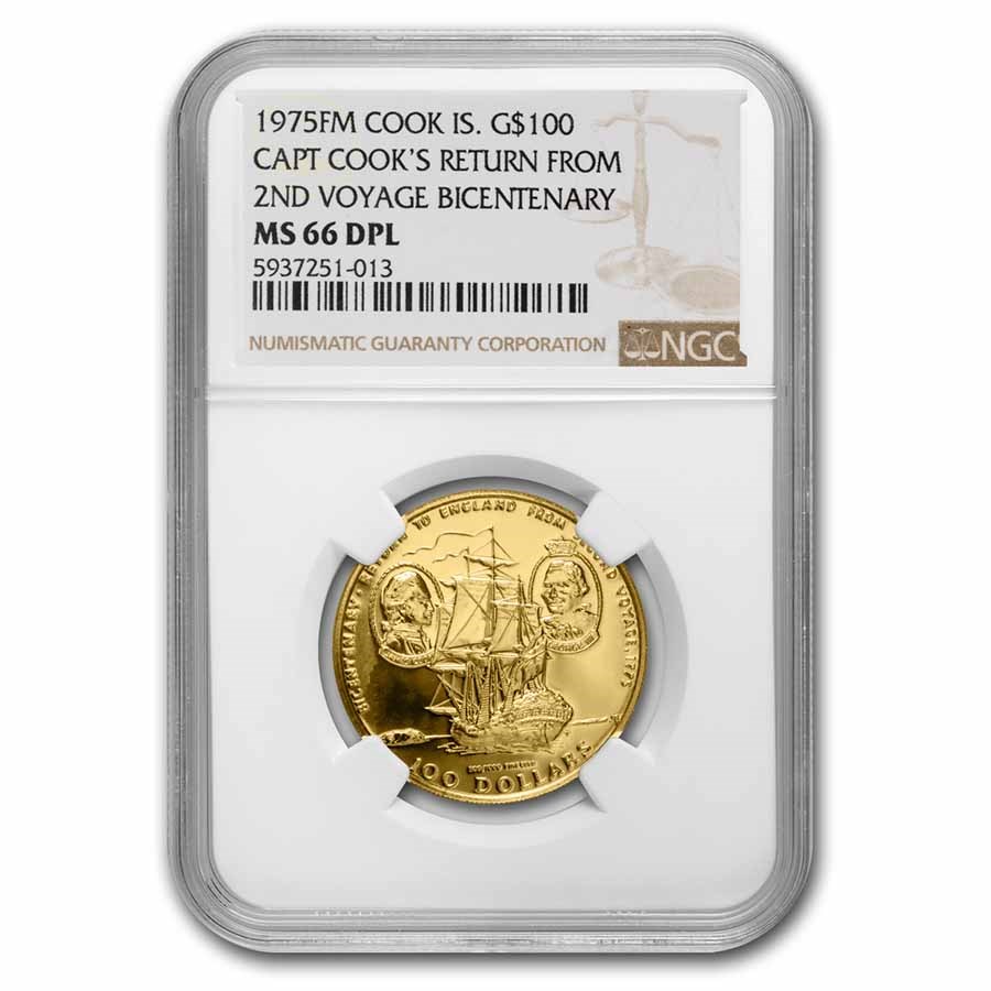 Buy 1975 Cook Islands Gold $100 MS-66 NGC DPL | APMEX