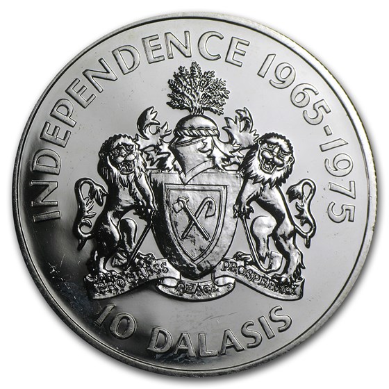 Buy 1975 Gambia Silver 10 Dalasi Independence Proof | APMEX