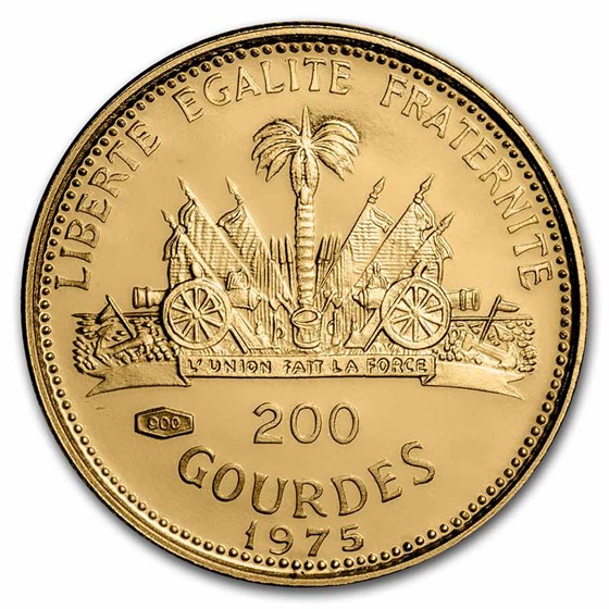 Buy 1975 Haiti Gold 200 Gourdes Year of the Woman Proof | APMEX