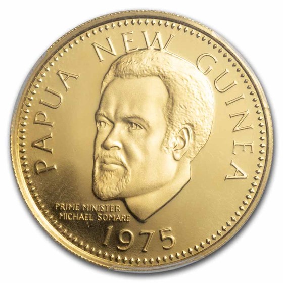 1975 Papua New Guinea Gold 100 Kina PR-69 DCAM PCGS