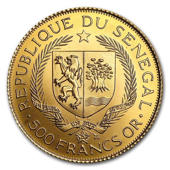 Buy 1975 Senegal Gold 500 Francs 25th Anniversary EURAFRIQUE BU | APMEX