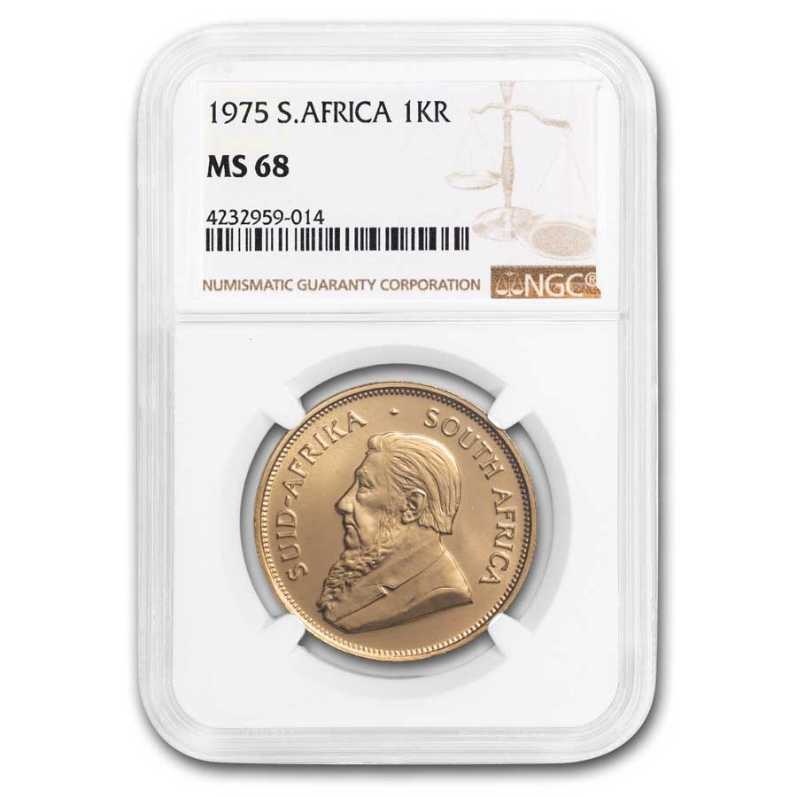1975 South Africa 1 oz Gold Krugerrand MS-68 NGC