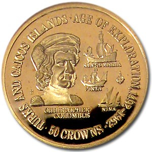 Buy 1975 Turks & Caicos Proof Gold 50 Crowns | APMEX