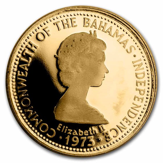 Buy 1976 Bahamas Gold $50 Elizabeth II Proof | APMEX
