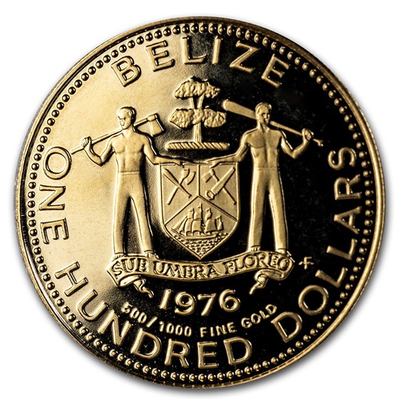 Buy 1976 Belize Proof Gold 100 Dollars Mayan Civilization | APMEX